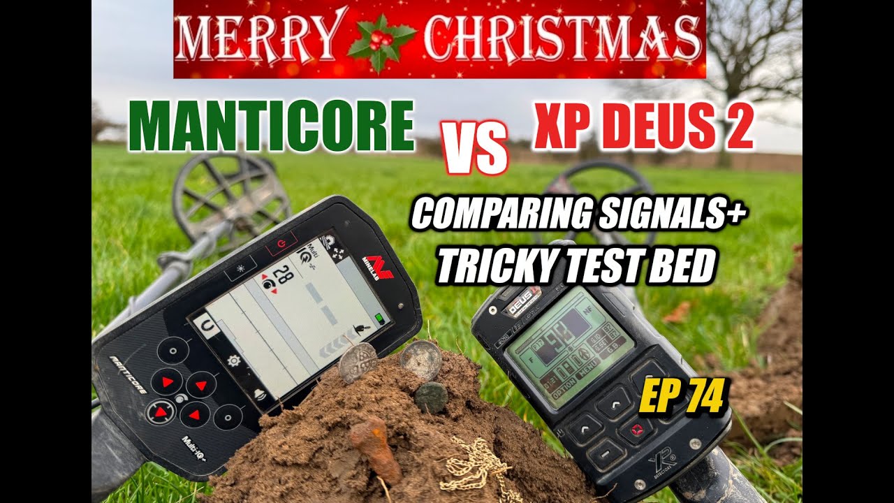 Minelab Manticore & XP Deus 2 comparing signals + tricky test bed - YouTube