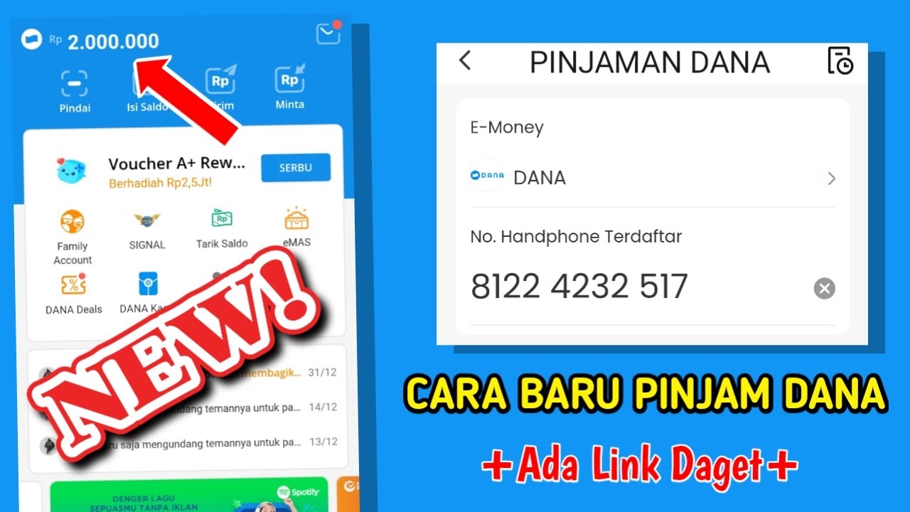 Sukses Cair 2Jt.! Cara Pinjam Saldo DANA Terbaru Langsung Cair | Pinjam ...