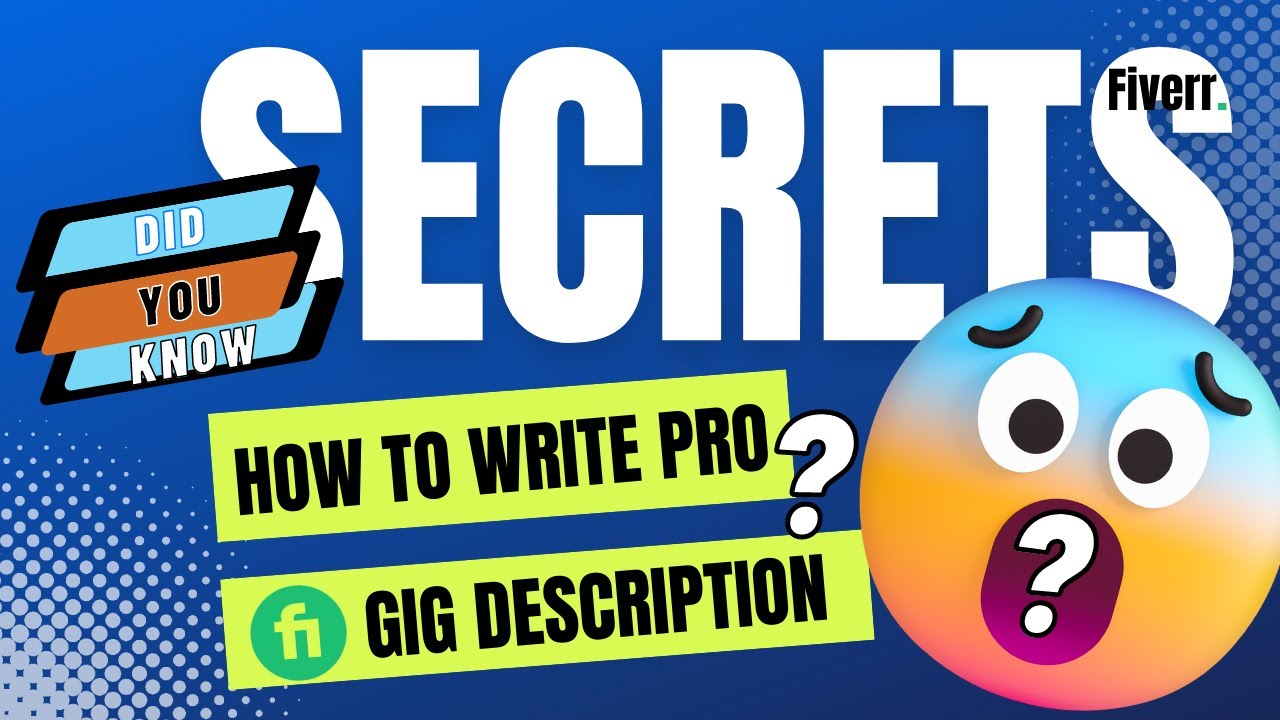 Write Winning Gig Descriptions : Boost🚀 Your Business ! - YouTube