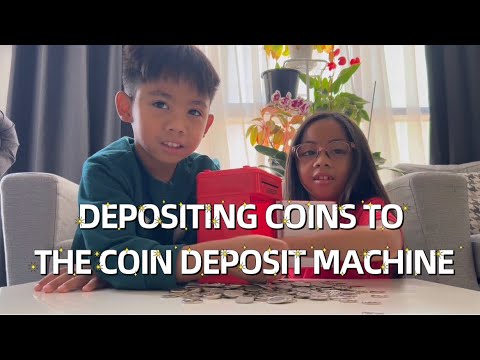 Depositing our COINS to the COIN DEPOSIT MACHINE - YouTube