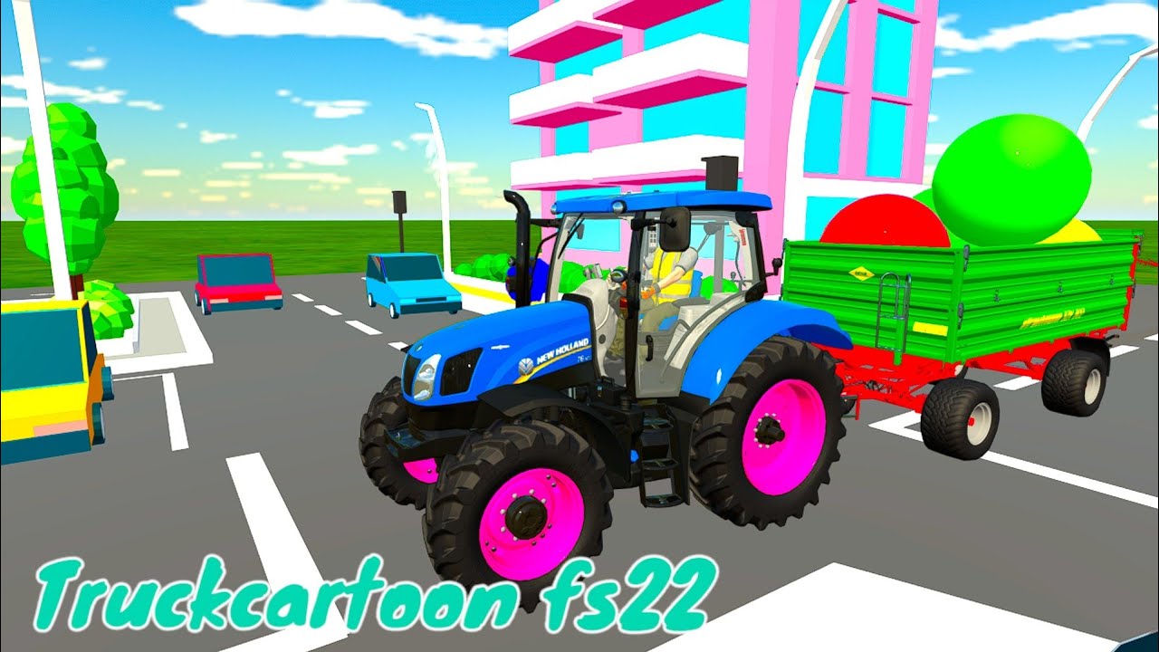 Amazing tractor transporting crashes ball vehicle farming simulator ...