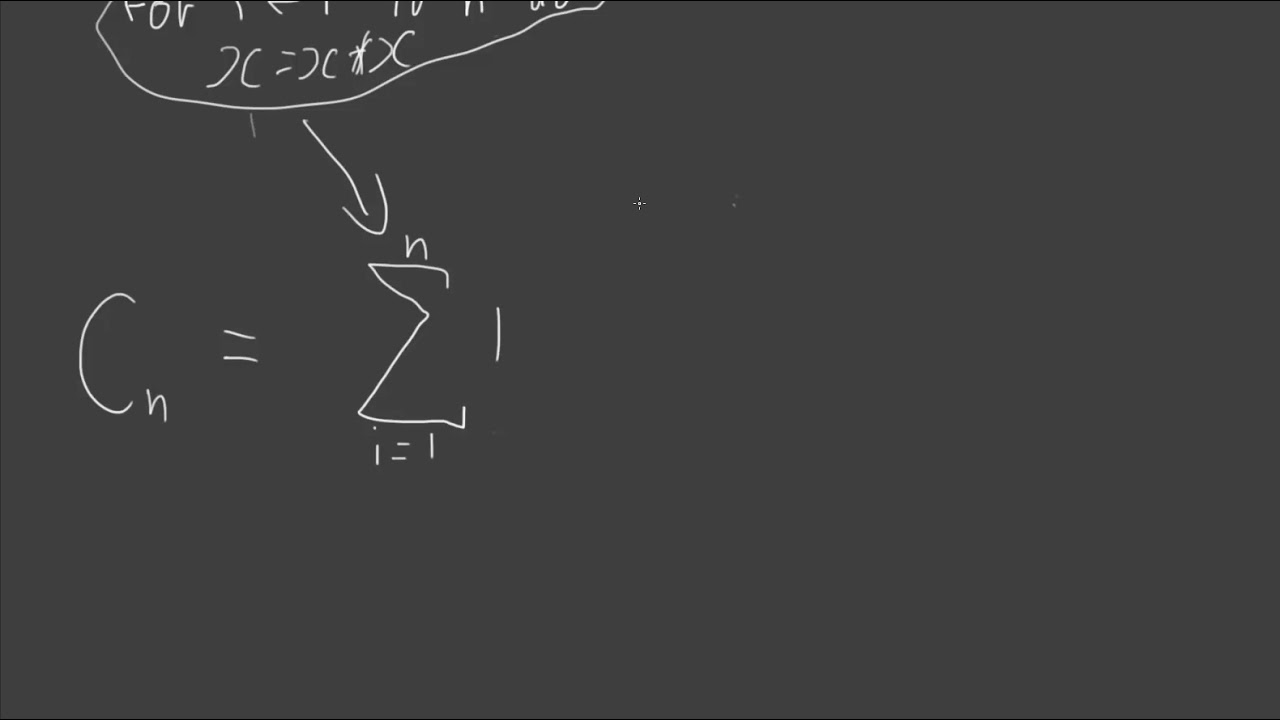 Using sum notation to represent iterative algorithms - Intuition - YouTube