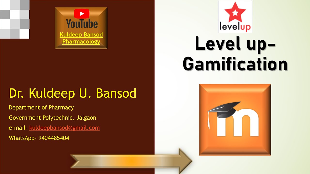 Add Level Up Gamification in MOODLE by Dr. Kuldeep Bansod - YouTube