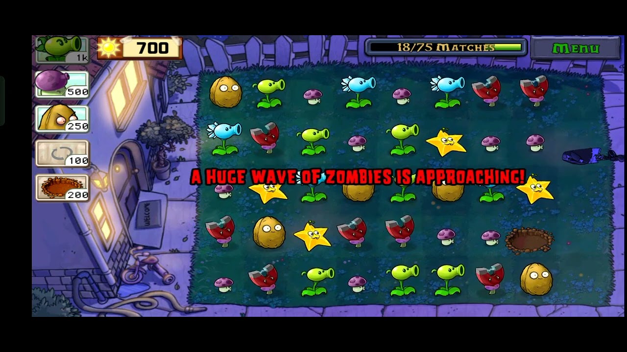 PLANTS VS ZOMBIES: BONUS GAME MATCHES LEVEL🥰🥰 - YouTube