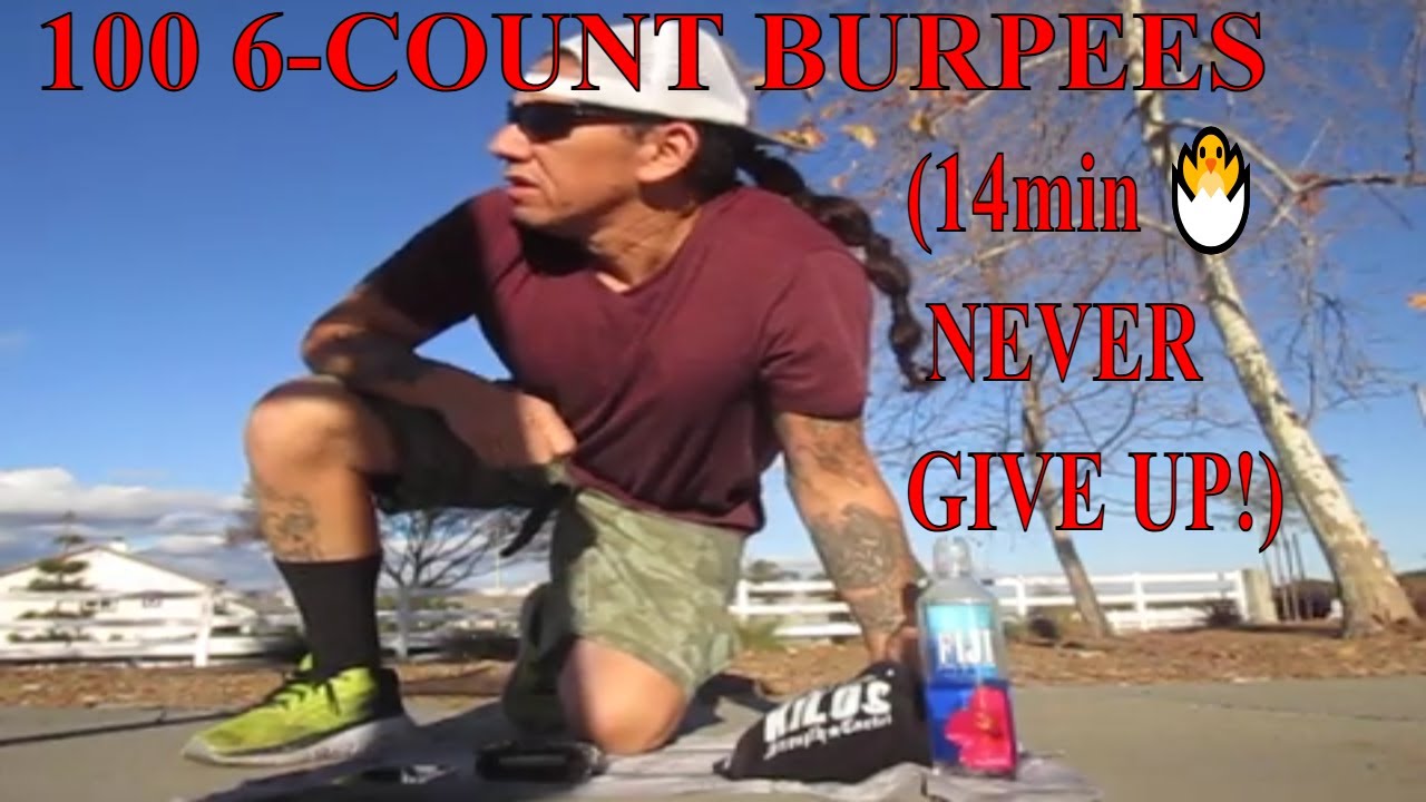 100 6-COUNT BURPEES (14min 🐣 NEVER GIVE UP!) #fitness #health # ...
