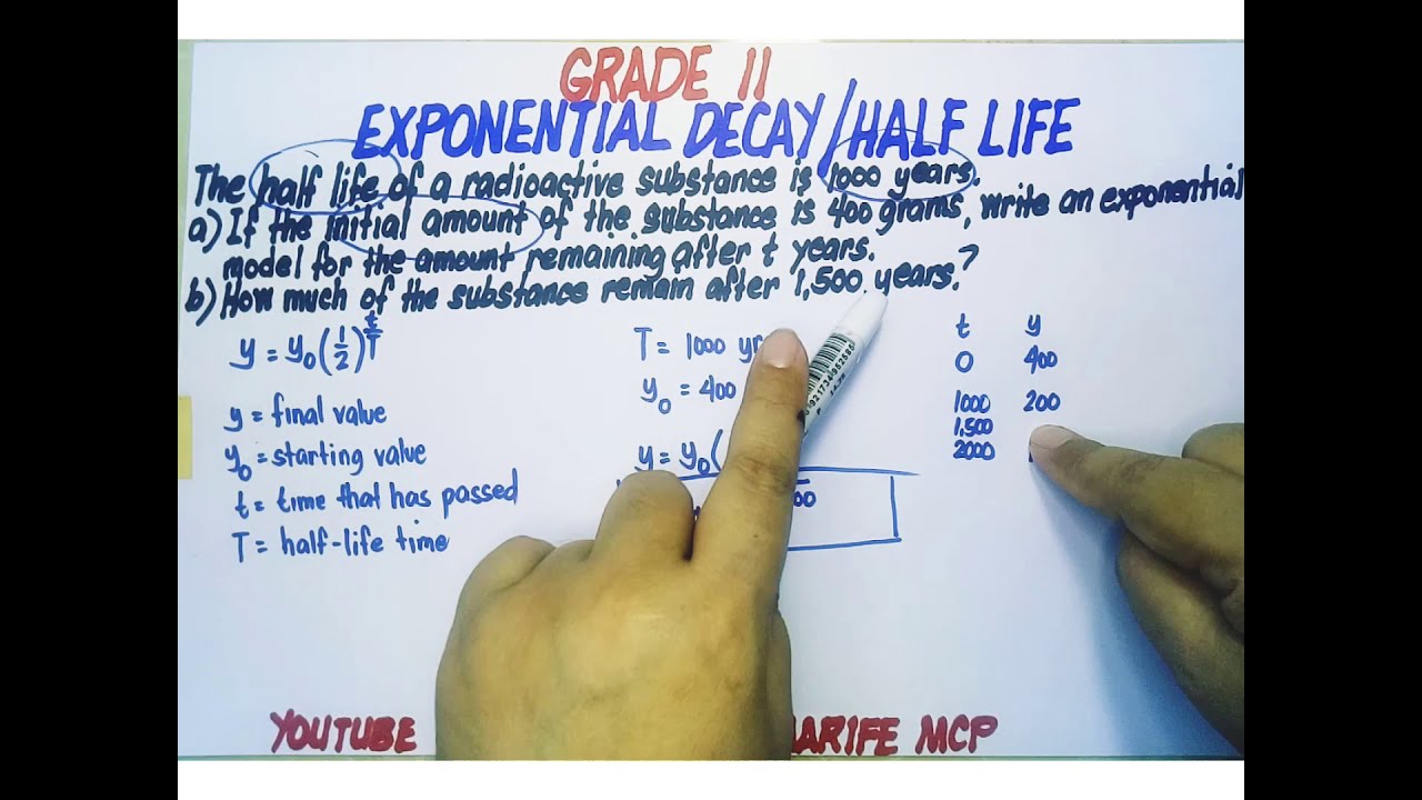 Grade 11 | Exponential Decay | Half Life || By Tutor Marife - YouTube