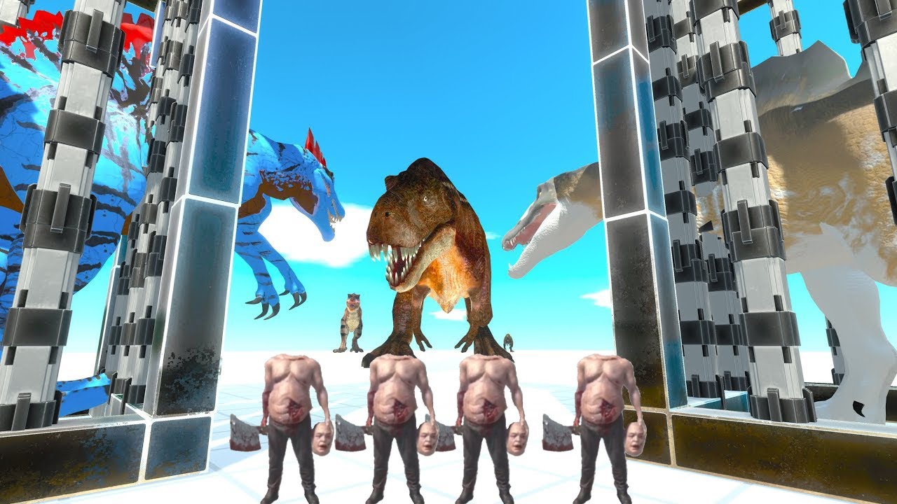 The Evolving T-Rex And The Underwater Spinosaurus Rescue Battle ...