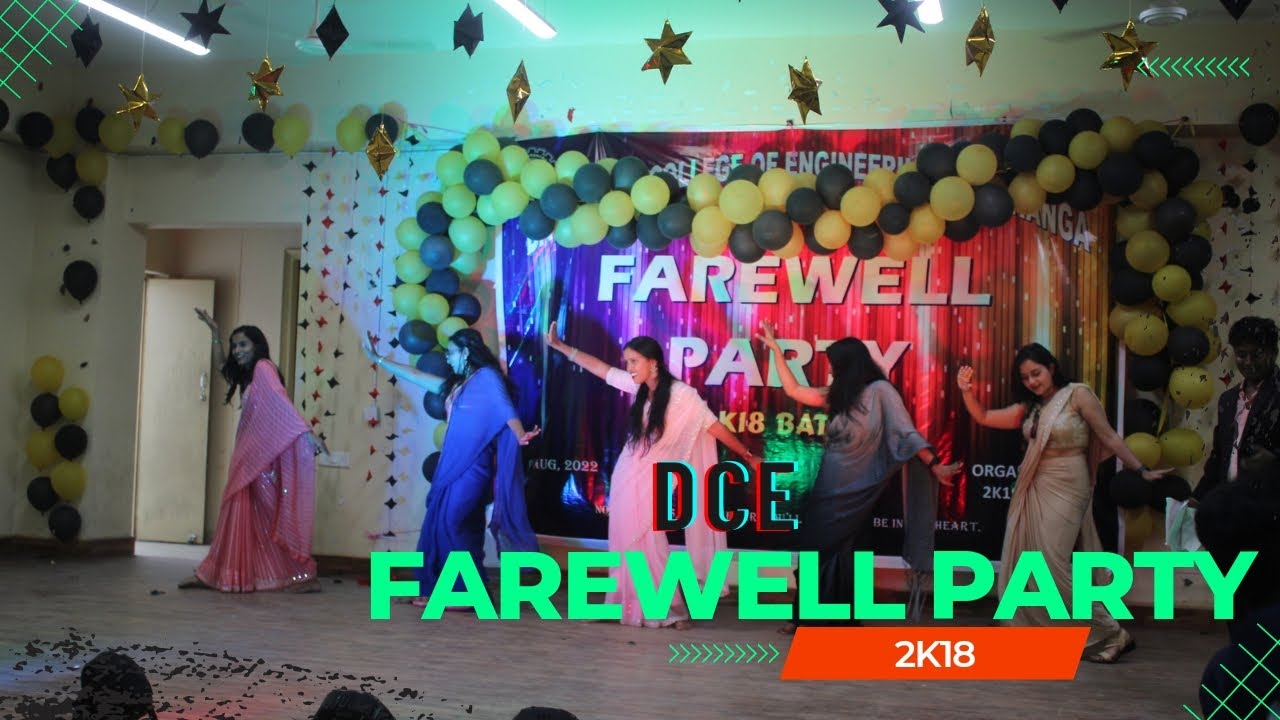 Farewell party 🎈 2k18 DARBHANGA college of engineering !!#vlogs #Dce#farewell #engineering - YouTube