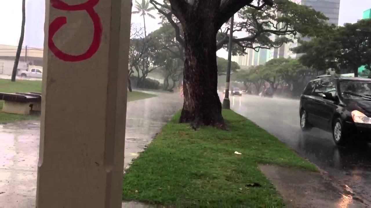 Raining at the bus stop - YouTube