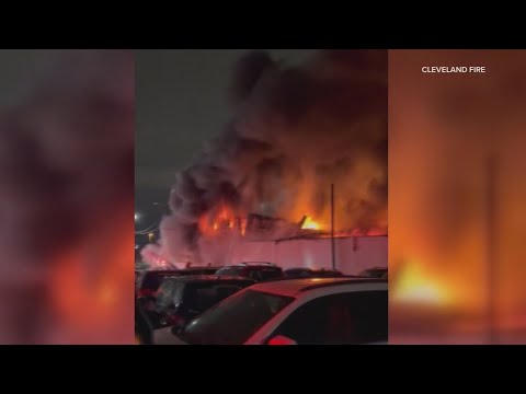 Flames erupt at Cleveland car dealership: Watch video from the scene ...