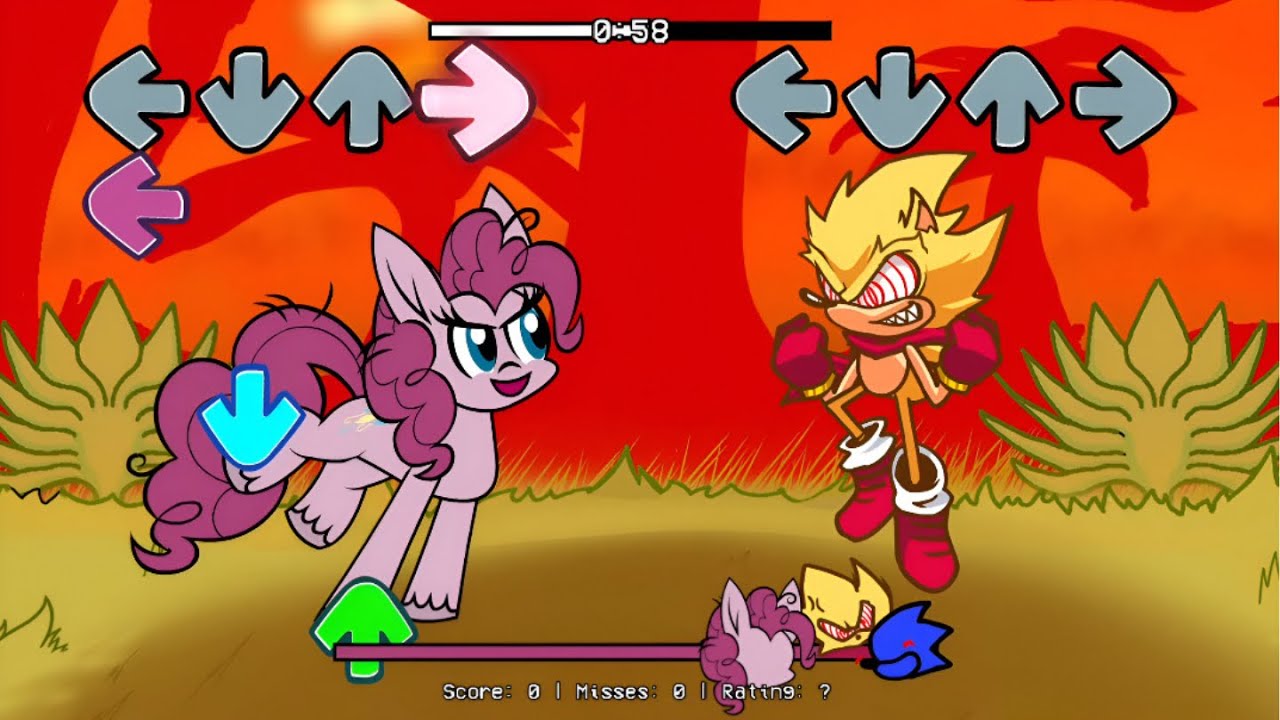 FNF Sonic All PHASES VS My Little Pony Sings Chasing | Bluey FNF Mods ...