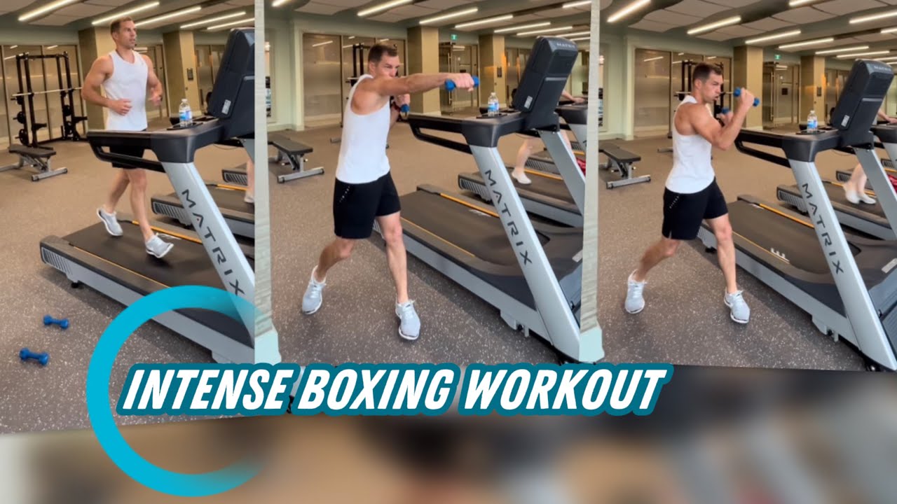 Intense Boxing Workout: Treadmill and Shadowboxing Routine - YouTube