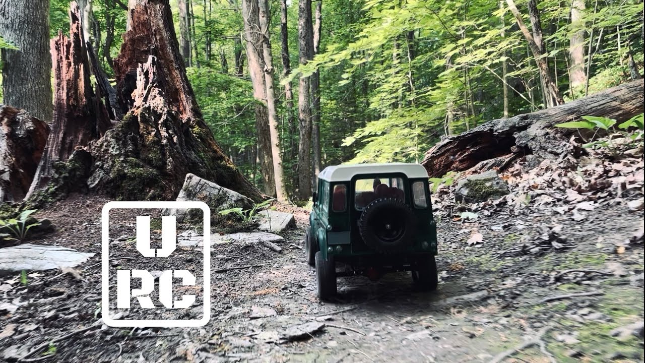 1/10 Scale Rc: Defender 110 scenic forest trail. - YouTube