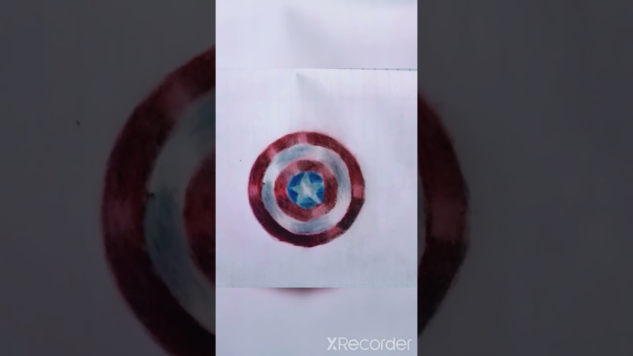 Captain America Shield Colour Drawing Shorts Youtube