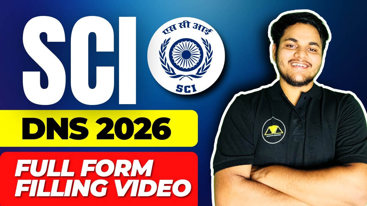 How To Fill SCI DNS 2026 Form For Feb Batch | SCI DNS 2026 Full Form ...