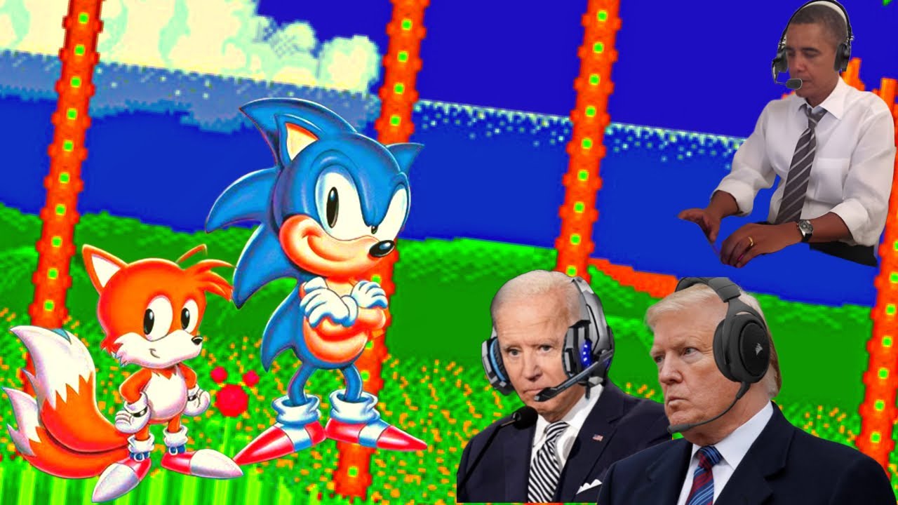 Presidents play Sonic origins Sonic 2! - YouTube