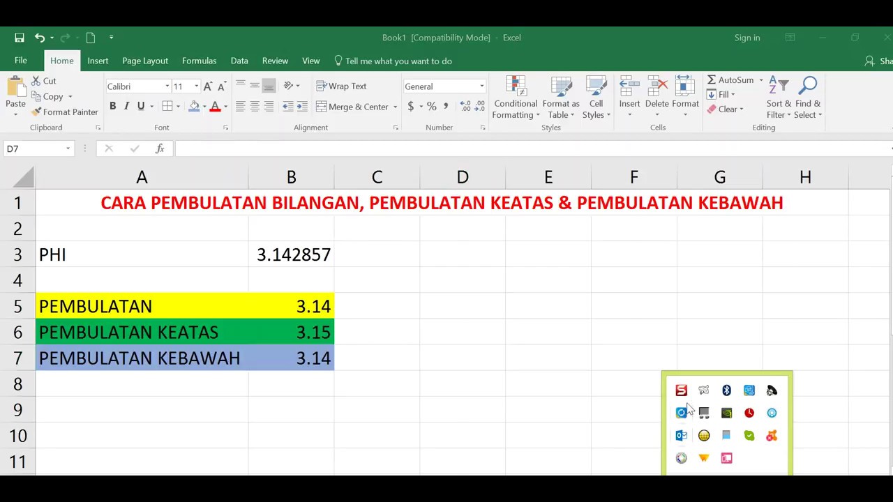 CARA PEMBULATAN BILANGAN, PEMBULATAN KEATAS & PEMBULATAN KEBAWAH MS ...