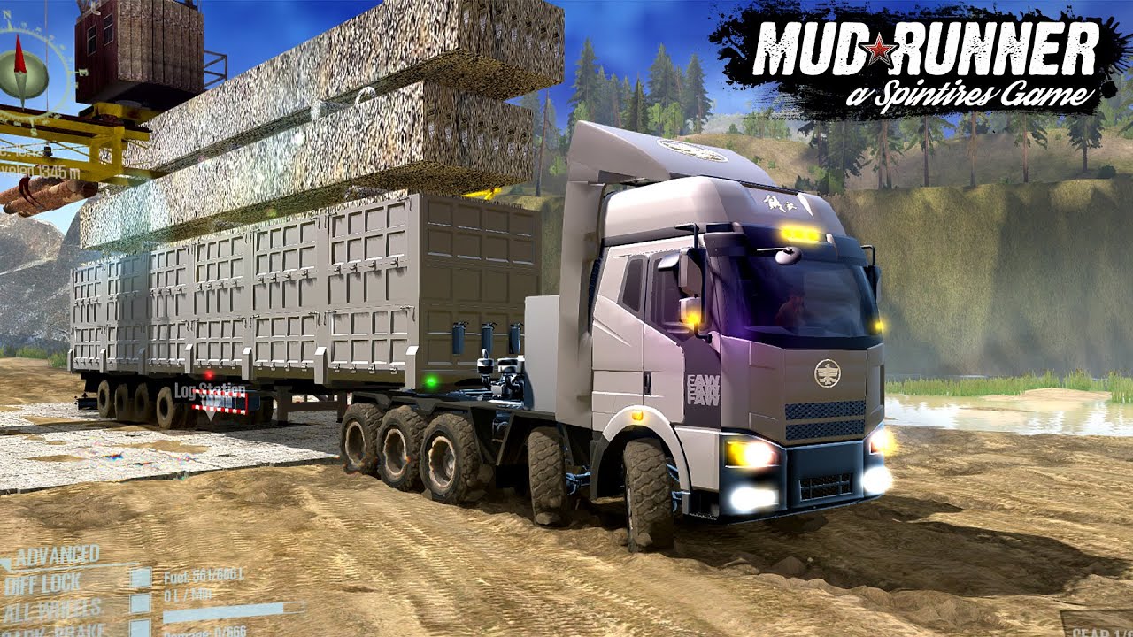 Spintires MudRunner : FAW KAMAZ Dump Truck Off-road | MOD CAR 2022 ...