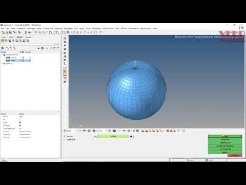 Hypermesh | Meshing of a Sphere 1/2 - YouTube