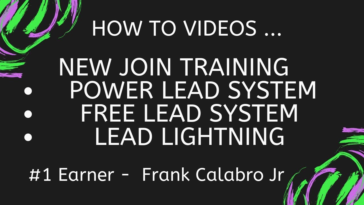 New Join Training – Power Lead System - Lead Lightning – Free Lead ...