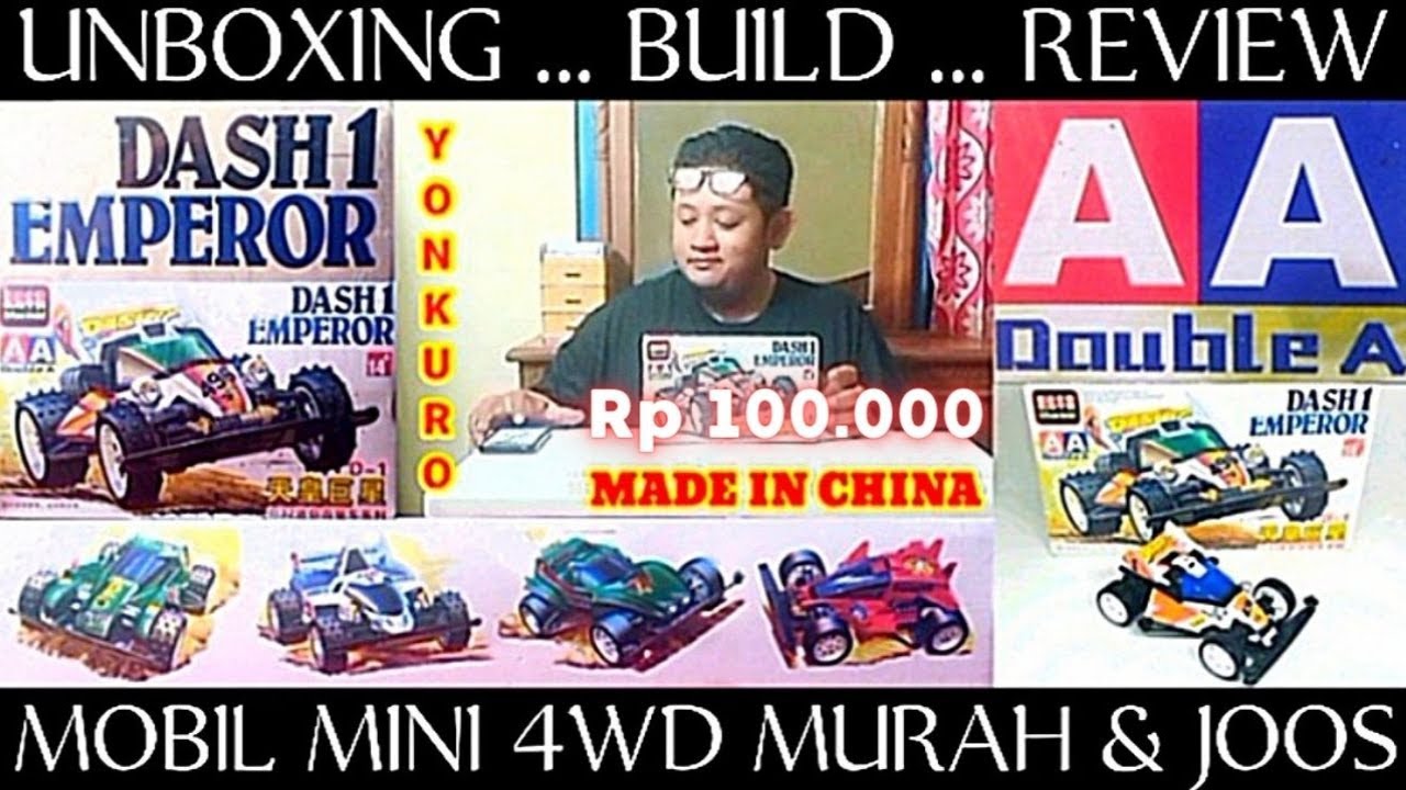 Mini 4wd Dash 1 Emperor Merk Brand AA / Double A (Unboxing, Build/Rakit ...