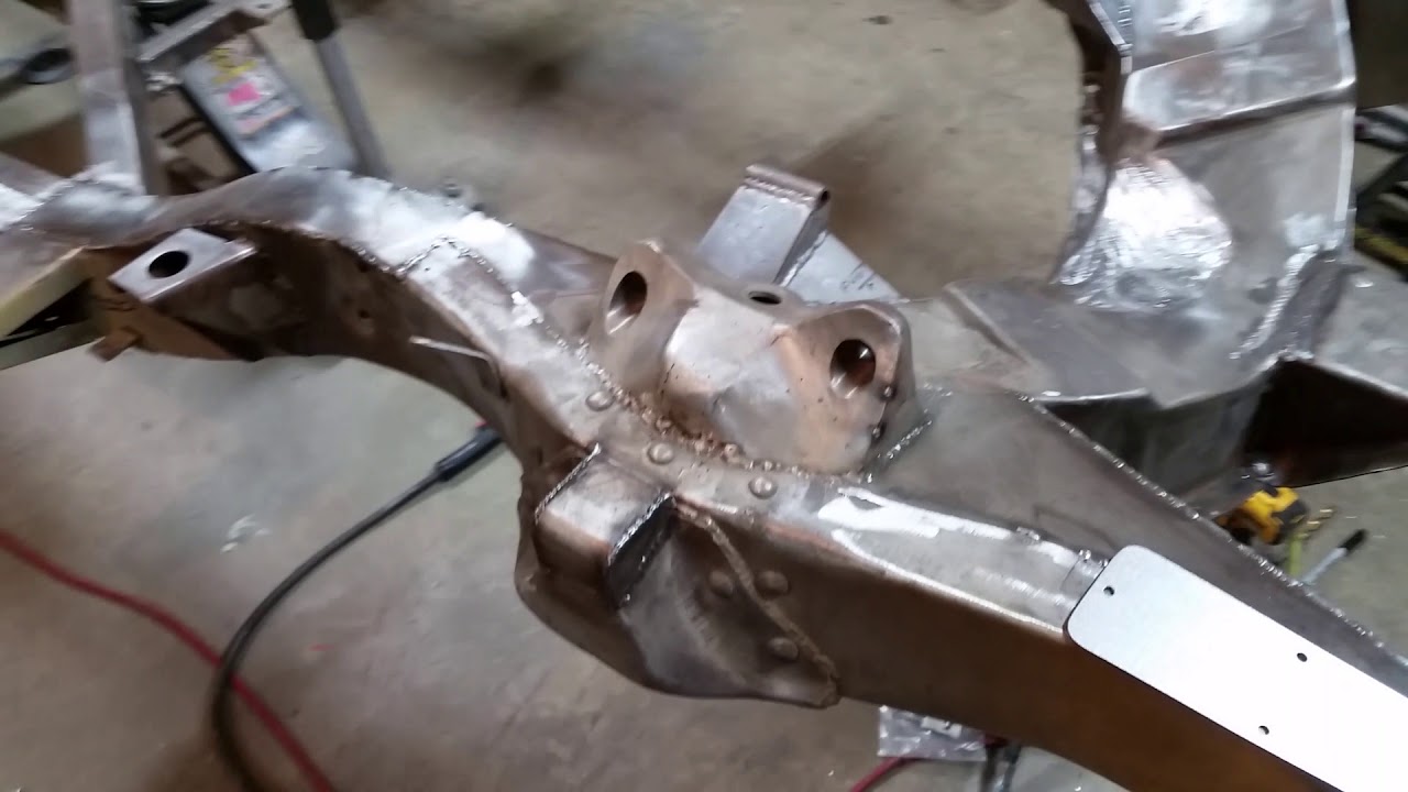 More metal work on Belair chassis - YouTube