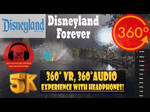Disneyland Forever Fireworks & Projection Show 360 VR, Rivers of America view
