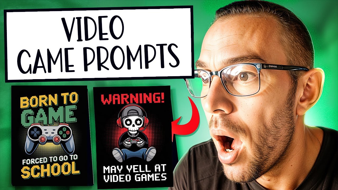 25 Video Game Ideogram Ai Prompts For Merch By Amazon #merchondemand ...