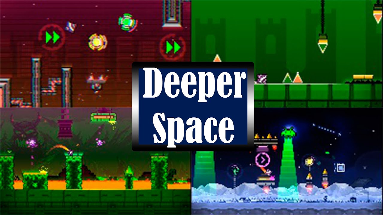 Geometry Dash Deeper Space (fan made)| All levels (1-8) - YouTube