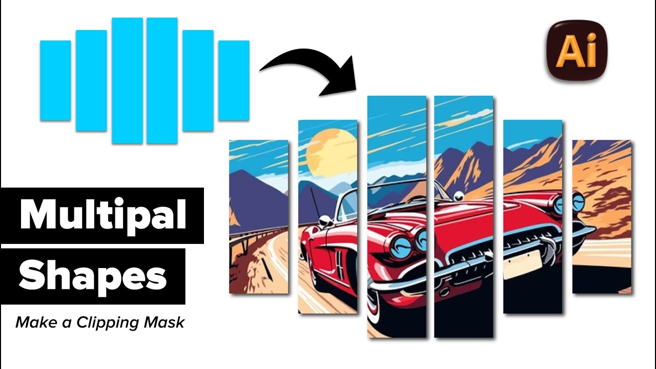 How to Use Multiple Shapes in Clipping Masks - Adobe Illustrator Tips ...