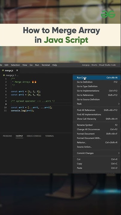 How To Merge Arrays in JavaScript? Ft. Prakash Sakari, Mentor-GeeksforGeeks - YouTube