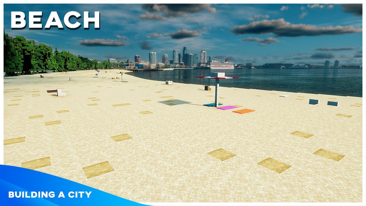 Adding a Beach To The City - Building A City #111 [Minecraft Timelapse ...