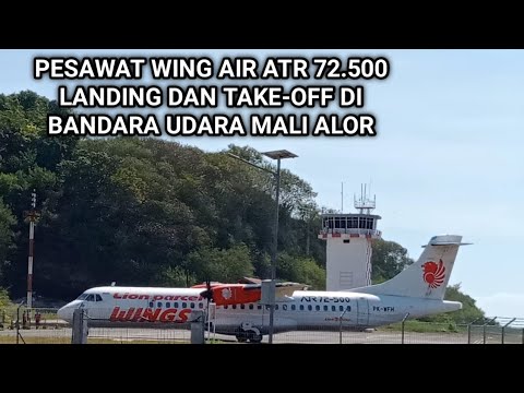 spotting plane bandara udara mali kabupaten alor pesawat wing air ATR ...