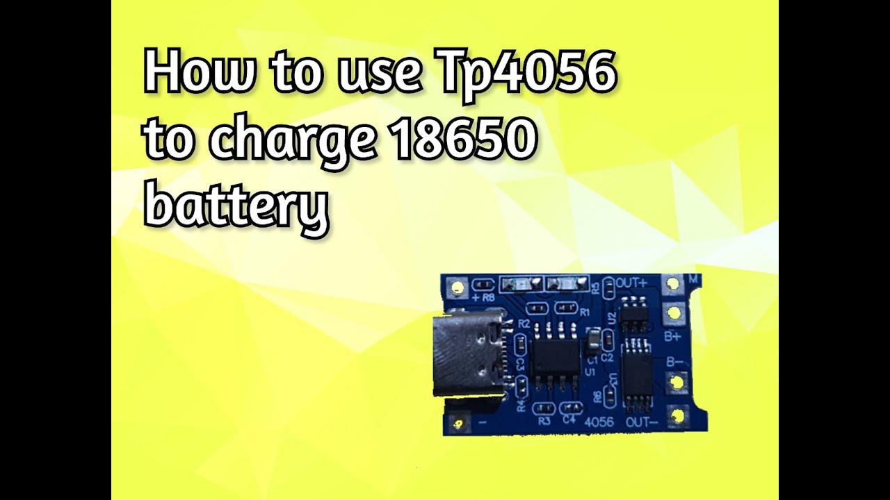 How to use usb type-c TP4056 battery charger(18560) - YouTube