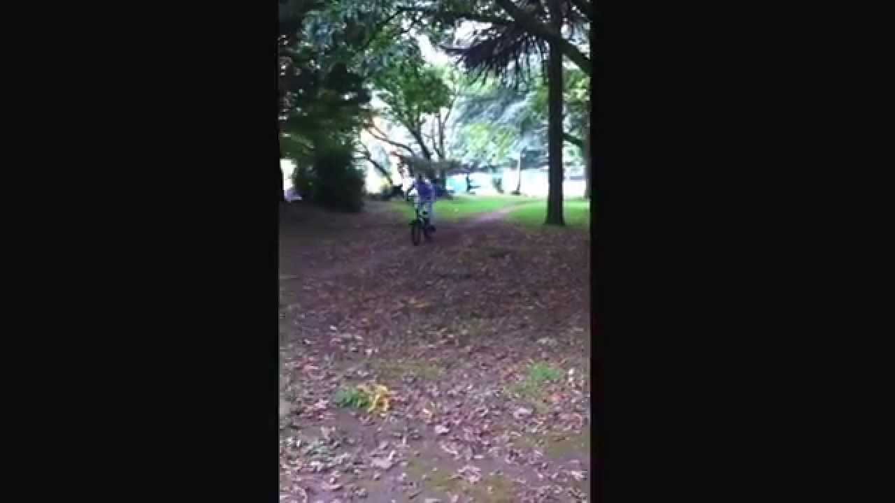 Me jumping over a tree stump in ponty park - YouTube