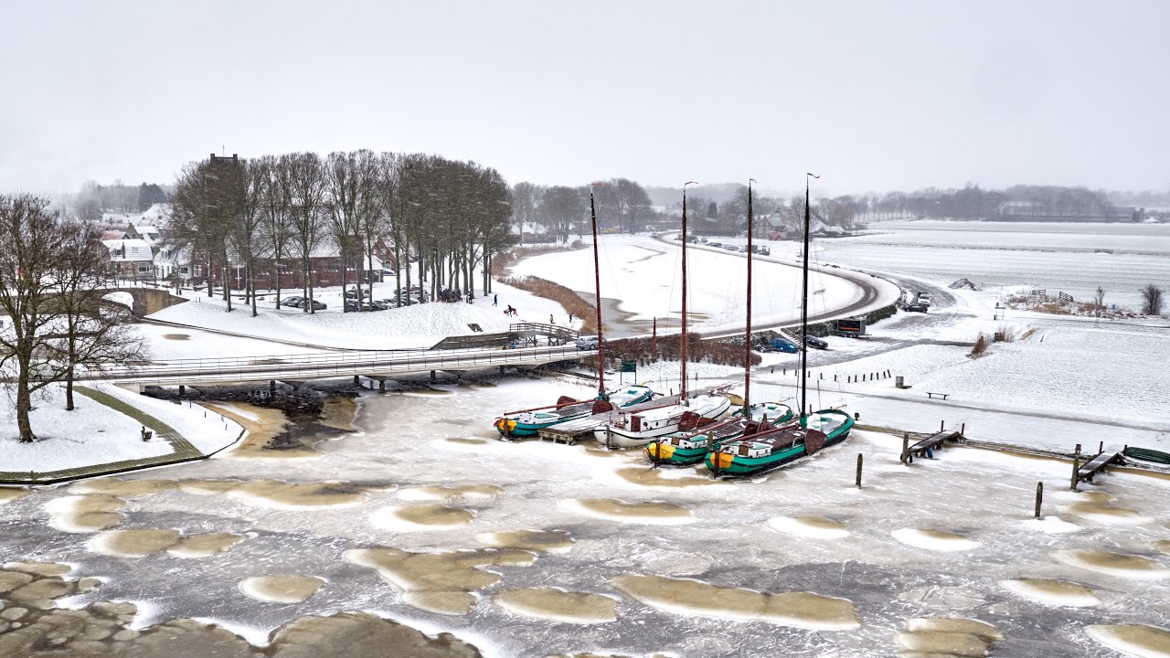 Winter beelden Friesland 8 Februari 2021 - YouTube