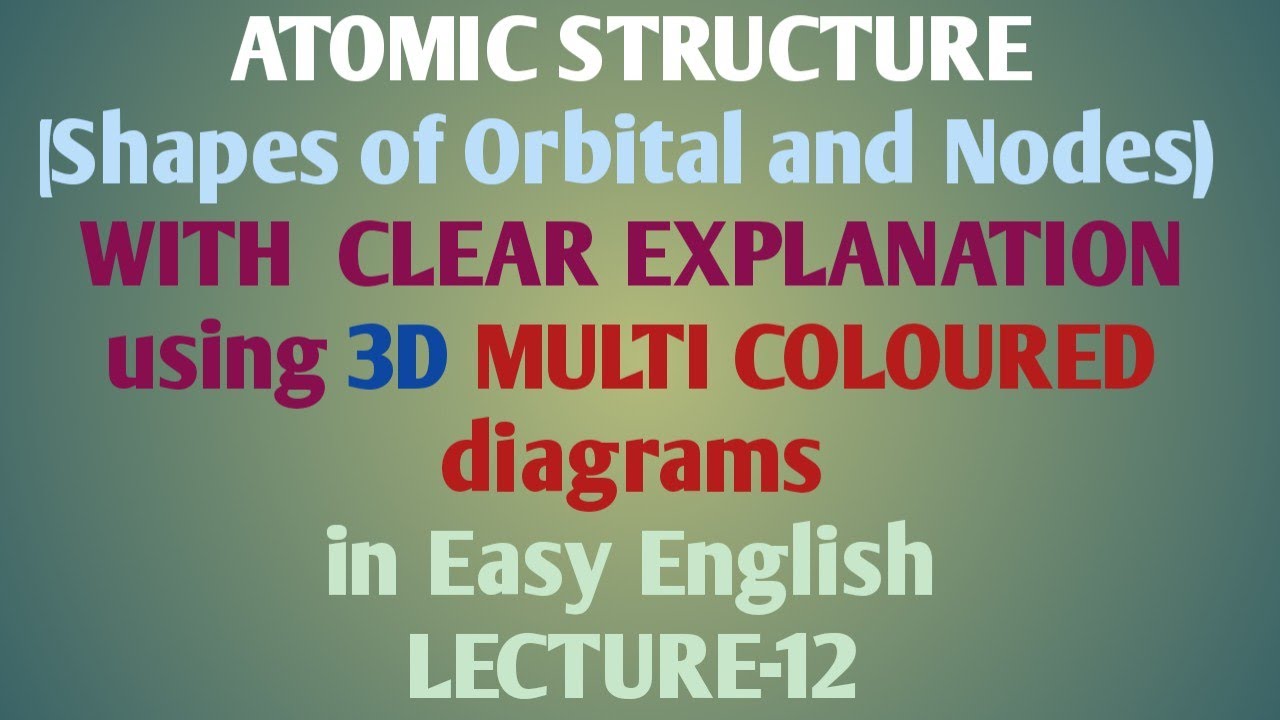ATOMIC STRUCTURE (Shapes of Orbital and Nodes) CLEAR EXPLANATION using ...