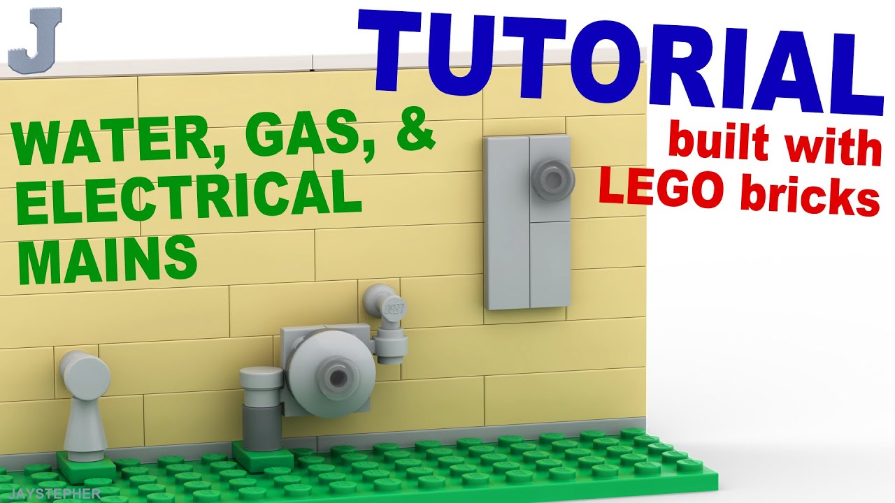 LEGO Tutorial On How To Make A Water, Gas, And Electrical Hookups - YouTube