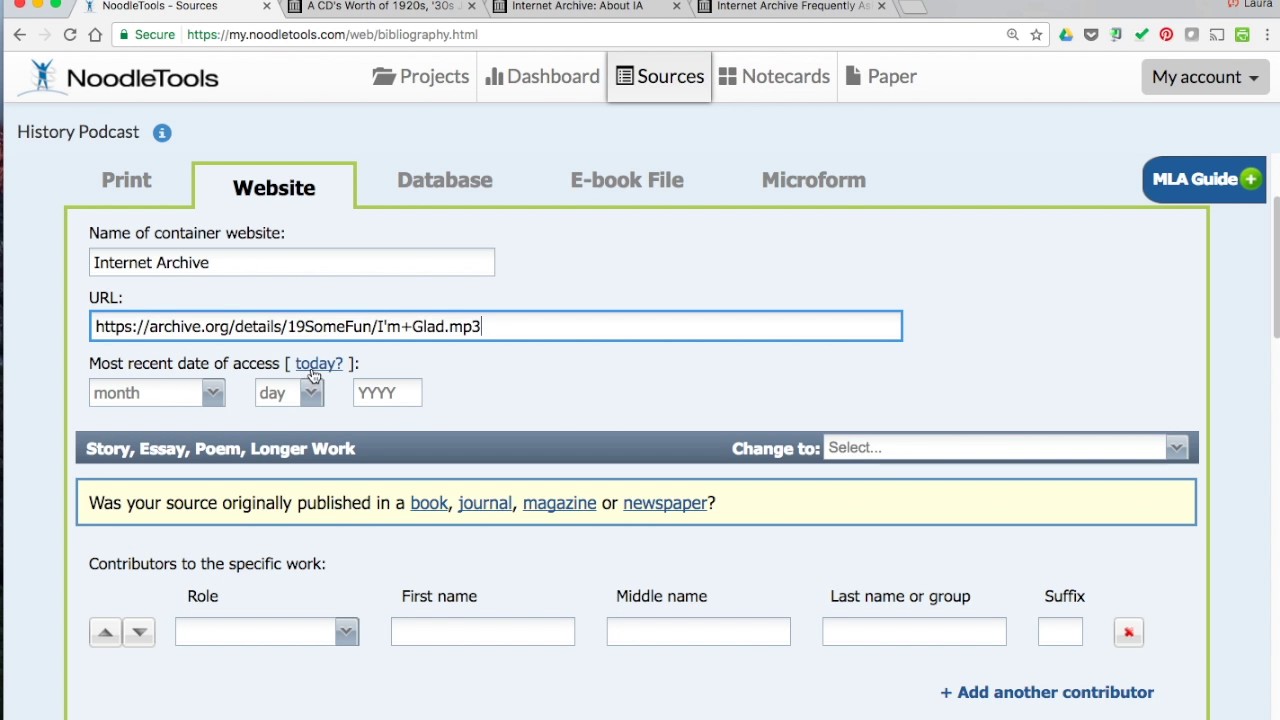 Internet Archive Citation - YouTube