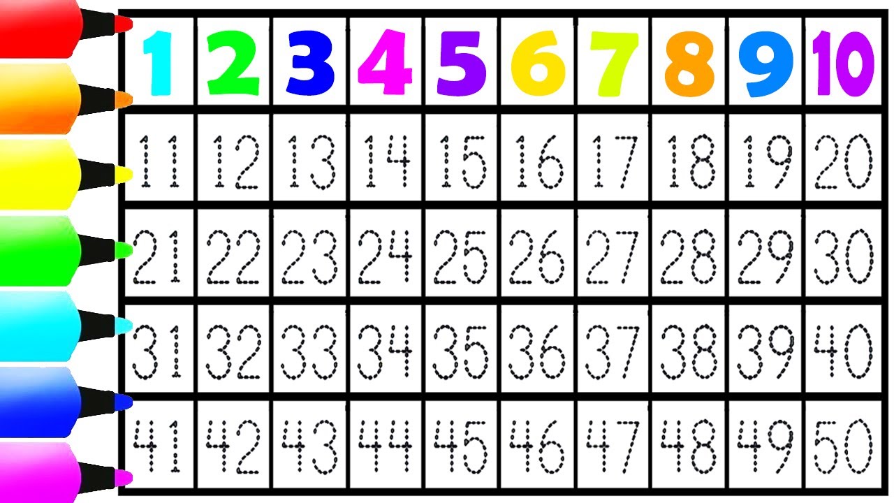 123 for Kids, Lean to Write Numbers, Reading Number 1 to 50, Phonics ...