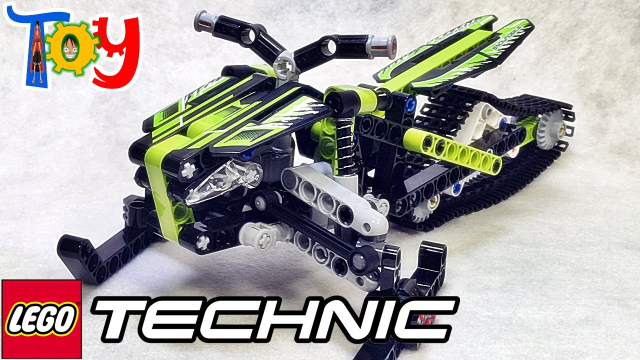 레고 테크닉 스노우모빌 42021 눈위의 자동차 조립 리뷰 Lego Technic Snowmobile - YouTube