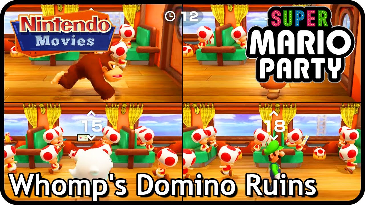 Super Mario Party - Whomp's Domino Ruins (3 players, 10 turns, Goomba ...