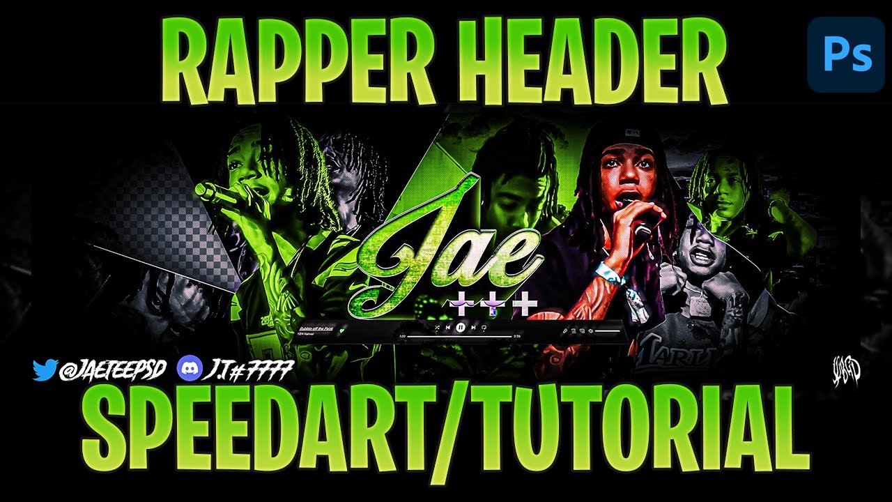 Photoshop Speed Art/Tutorial: How To Make a Rapper Themed Twitter ...