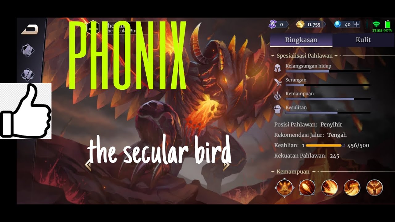 LOA ( legend of ace) phonix the secular bird - YouTube