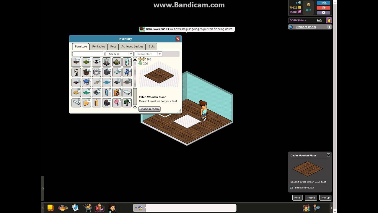 How to make a simple bedroom on habboon - YouTube