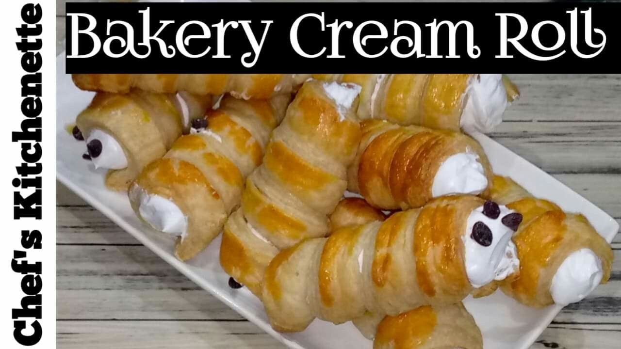 Homemade Cream Roll/Bakery style Cream Roll with homemade Puff Pastry ...