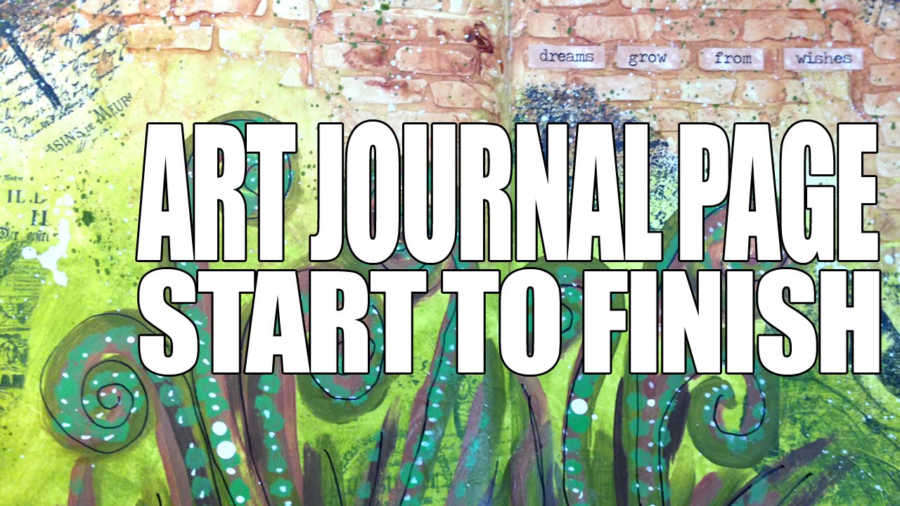 How to: Art Journal Page - Outside In - YouTube
