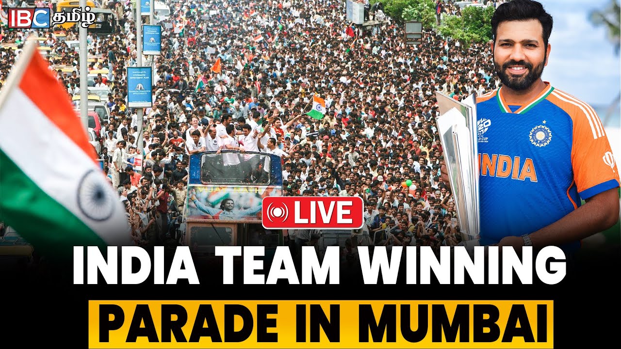 🔴LIVE : Indian Team Victory Parade in Mumbai | T20 Worldcup 2024 ...