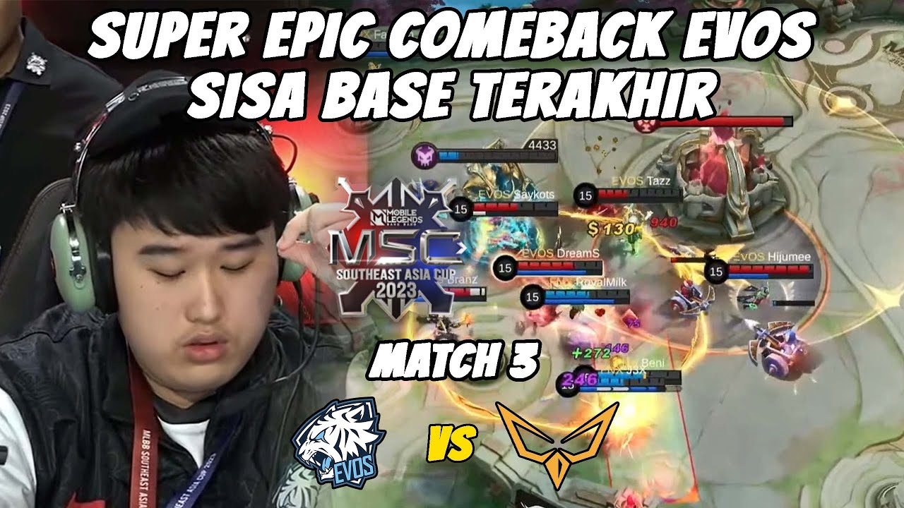 SUPER EPIC COMEBACK EVOS! EVOS VS FENIX GAME 3 MSC 2023 - YouTube