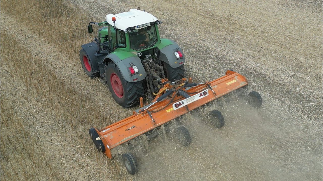 FENDT 828 mit ein BERTI Mulcher (6 Meter) / Mulchen / 4K - YouTube